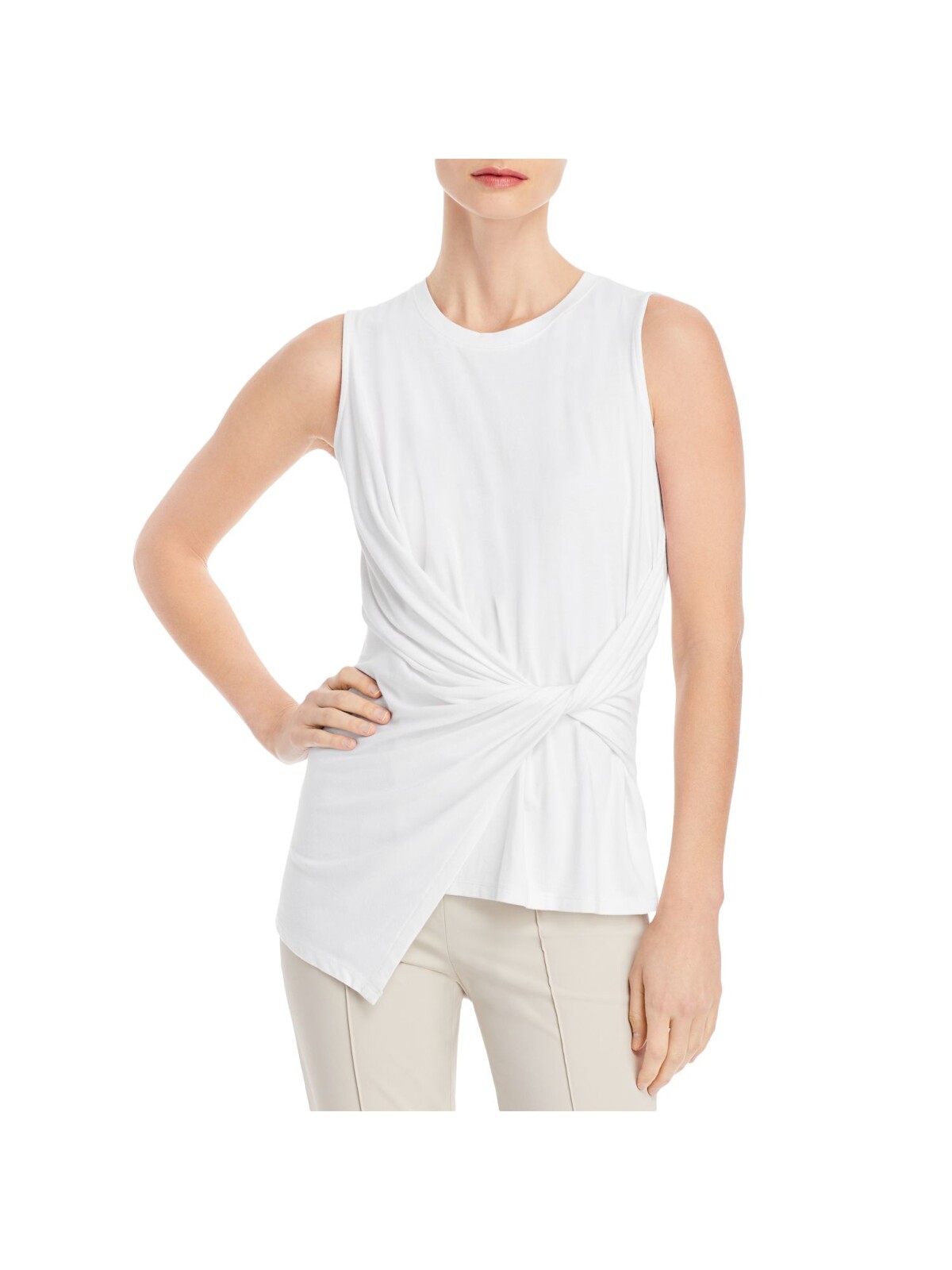 KOBI HALPERIN Womens Twist Front Sleeveless Crew Neck Top | eBay