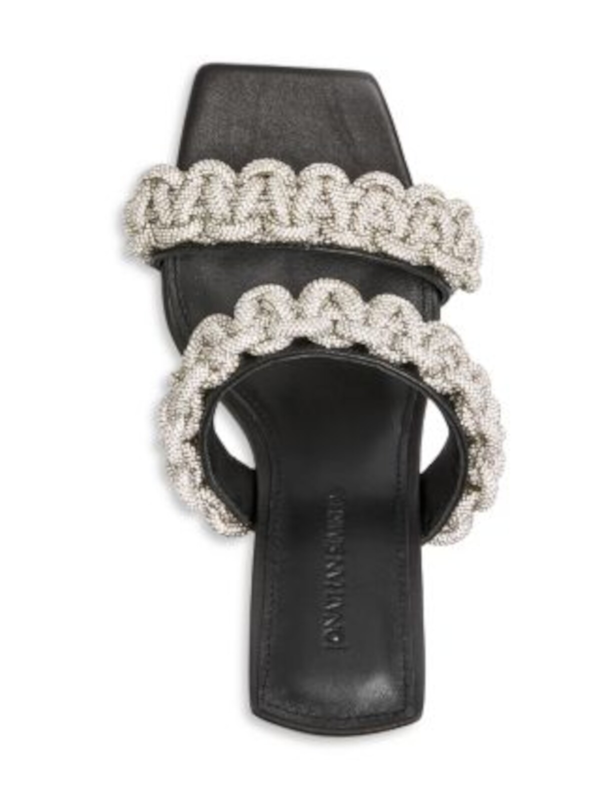 JONATHAN SIMKHAI Womens Black Crystal Rope At Straps Walker Heeled ...