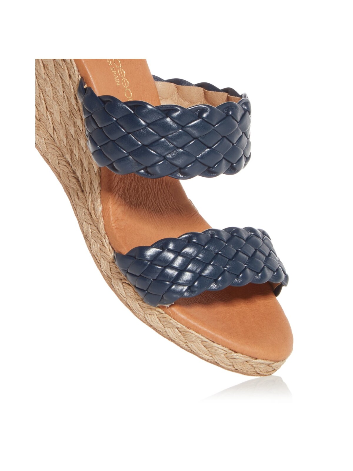 ANDRE ASSOUS Womens Navy 1" Platform Aria Open Wedge Shoes 39 ...