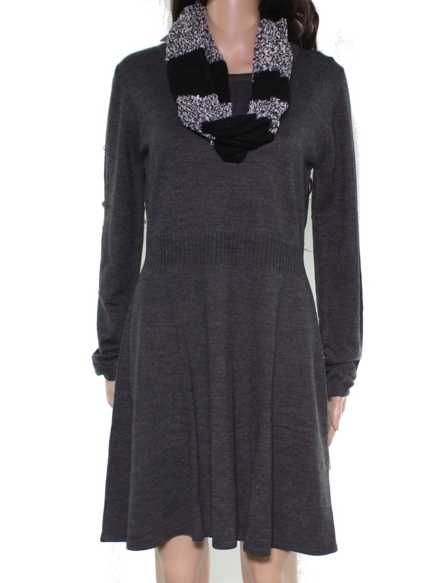 BCX Womens Jewel Neck w/ Cowl Short Fit + Flare Dress | eBay