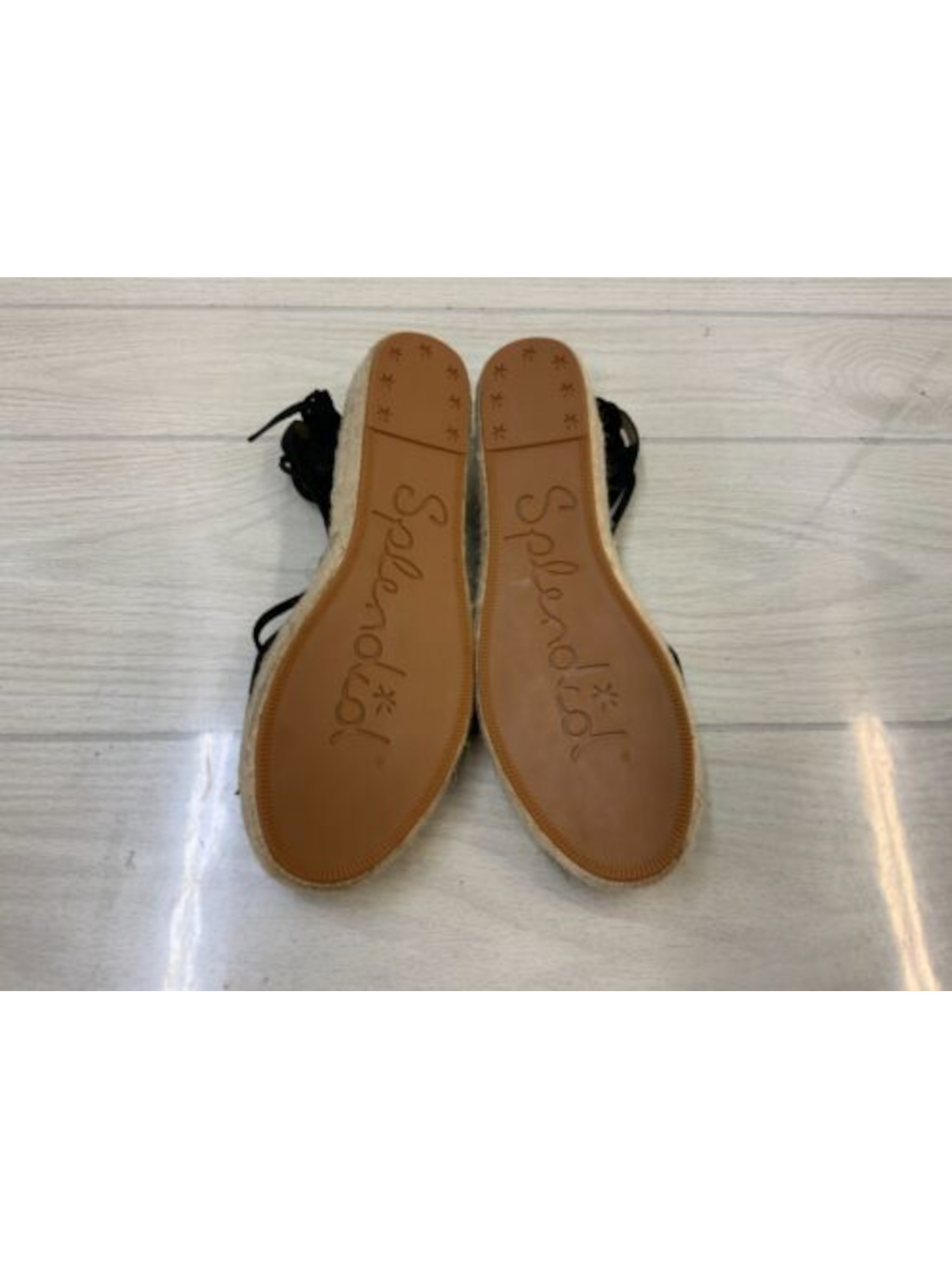 SPLENDID Womens Black Beef Rolled Meredith Platform Leather Espadrille ...