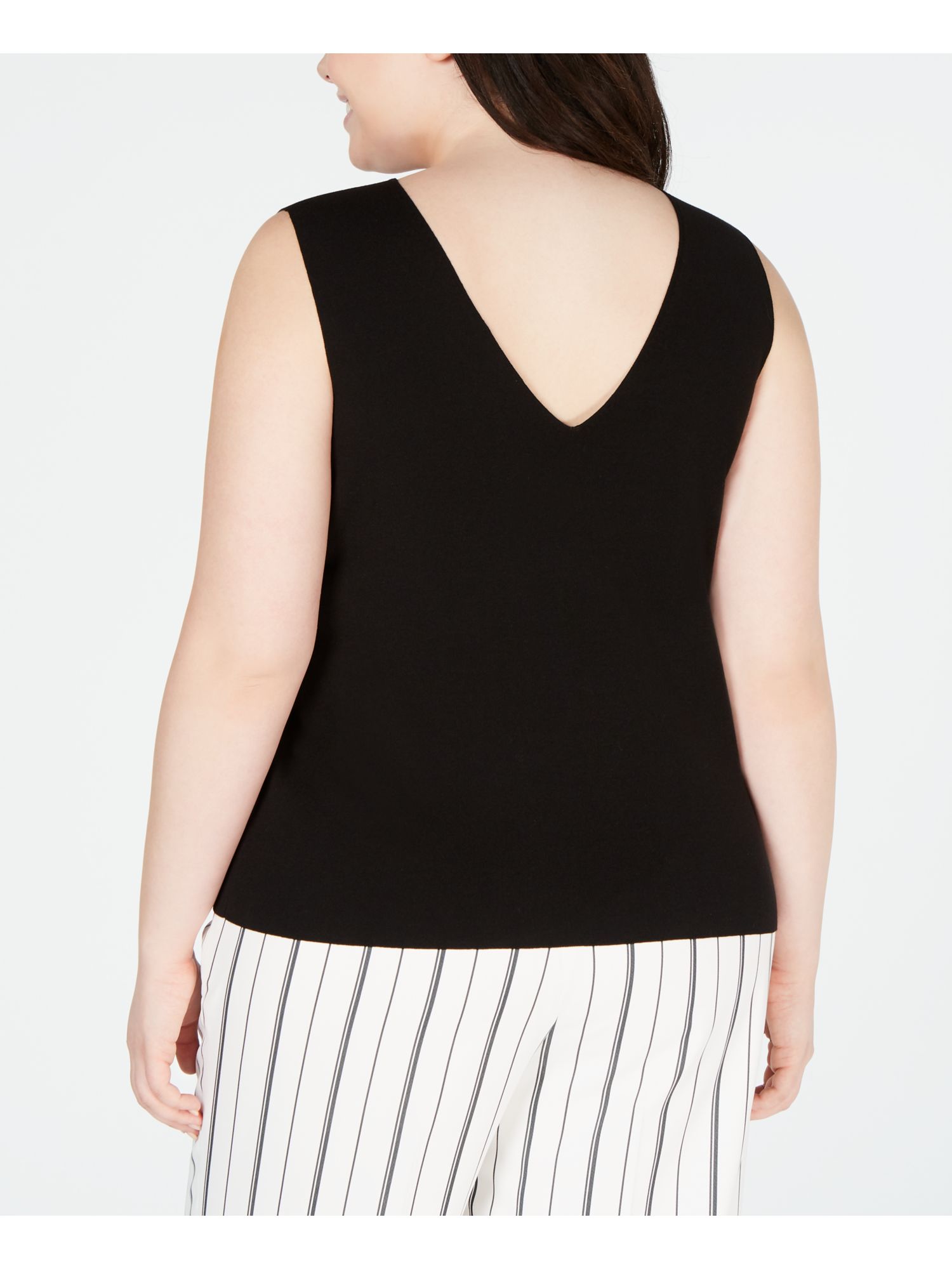 Bar III Womens Tan Ribbed U-neck Shell Tank Top Shirt Plus 1x BHFO 5002 ...