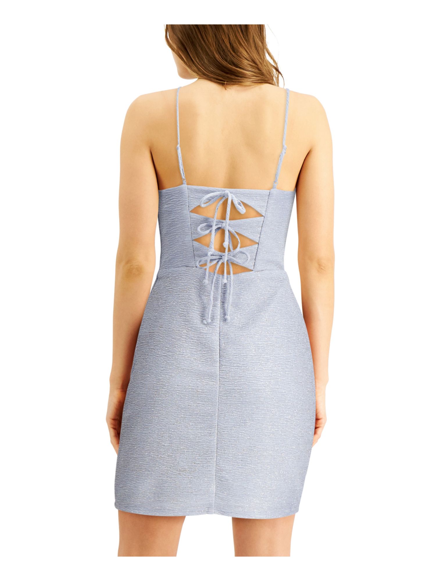 City Studio Womens Light Blue Sleeveless Mini Sheath Party Dress ...