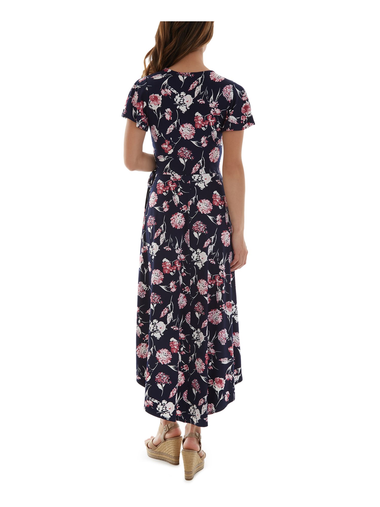 BCX DRESS Womens Tie Short Sleeve Midi Faux Wrap Dress | eBay