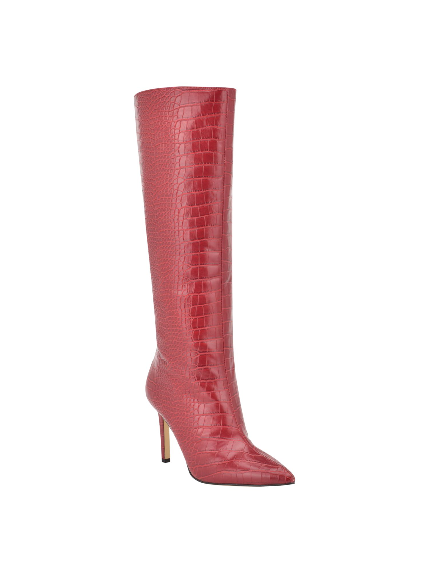 GUESS Womens Red Snakeskin Padded Dayton Pointy Toe Stiletto Dress ...